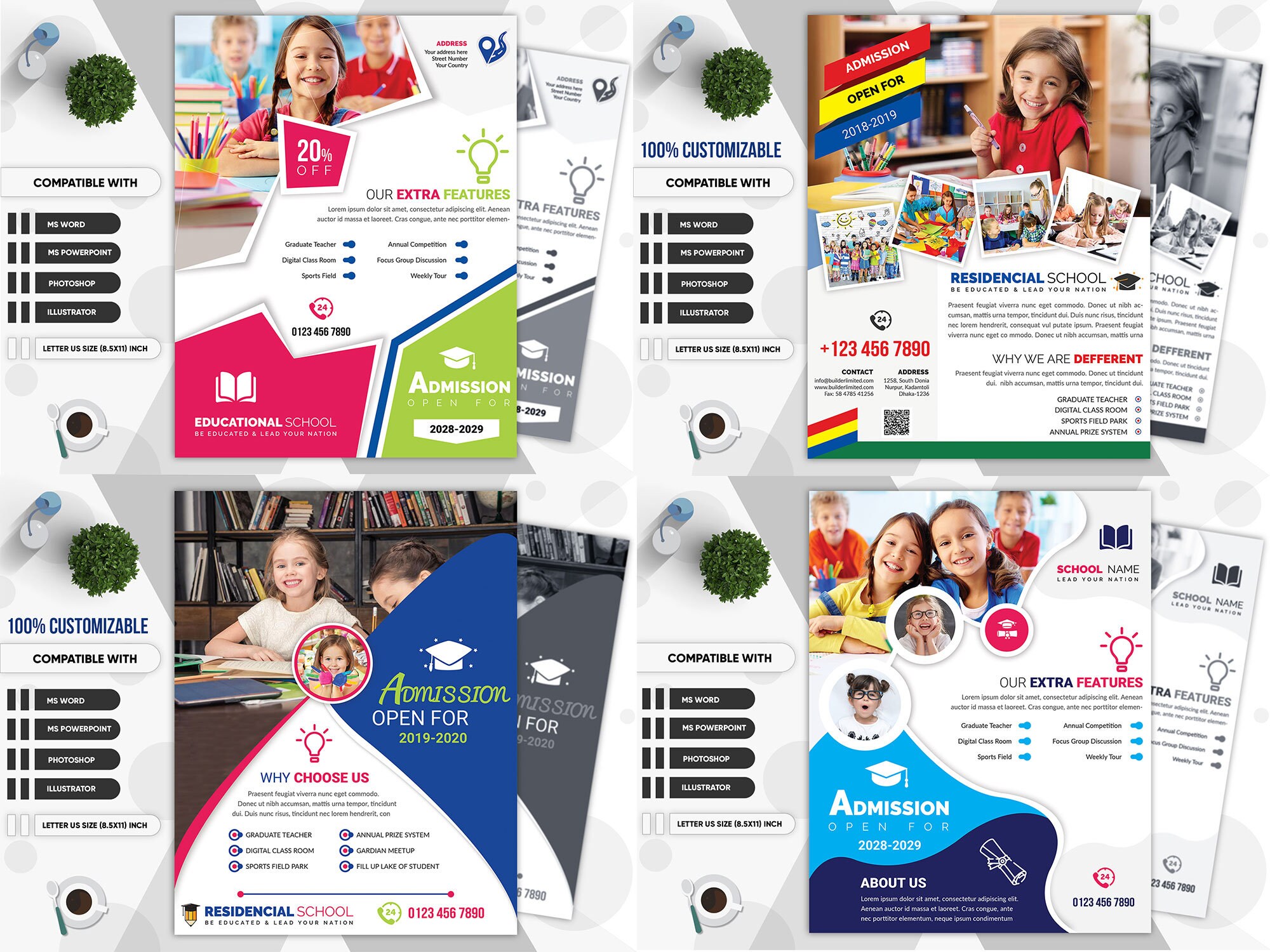 20 School Flyer Bundle | Education Flyer, School Flyer, School Flyer ...