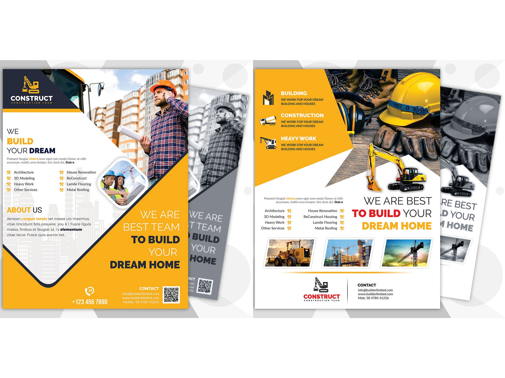 10 Construction Flyer | Construction Flyer Design, Construction Flyers, Construction Flyer ...