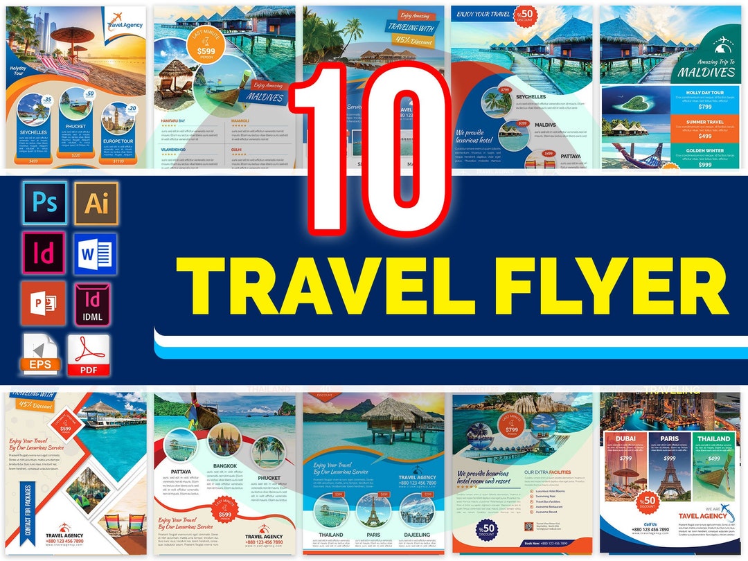 10 Travel Flyer | Travel Agency Flyer, Travel Agent Flyer, Travel ...