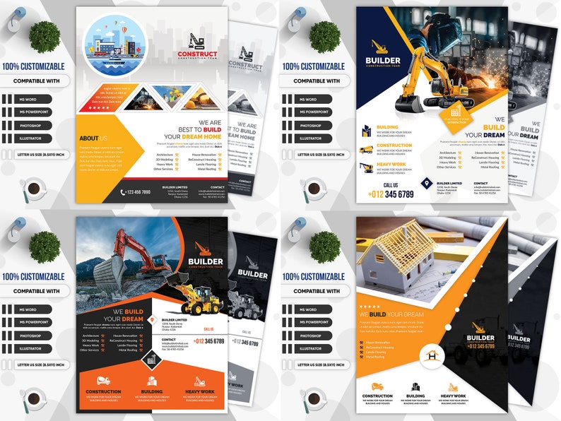 10 Construction Flyer | Construction Flyer Design, Construction Flyers ...