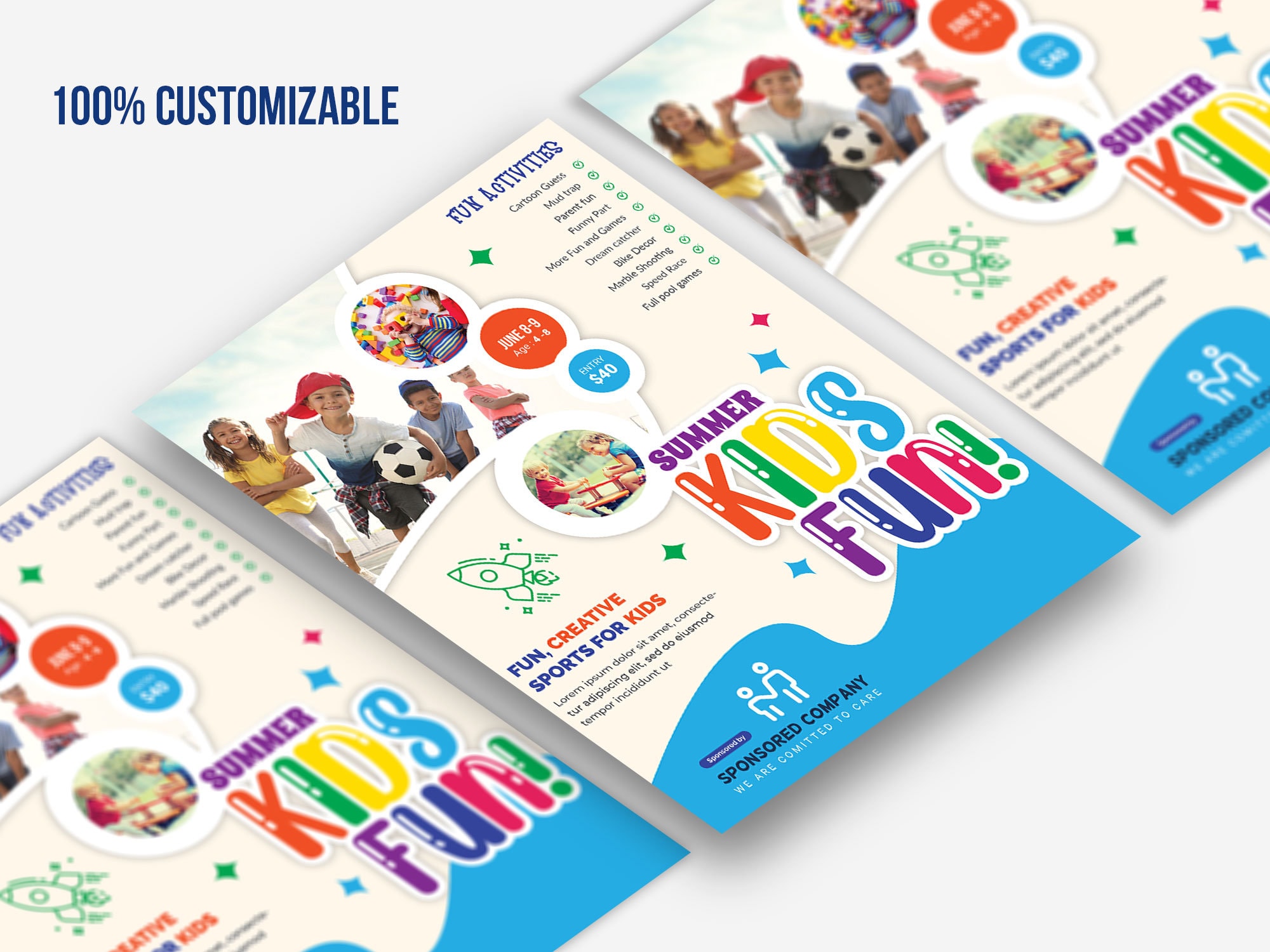 Summer Kids Camp Flyer, Fun Day Event (ms WORD, Powerpoint, PSD, Ai ...