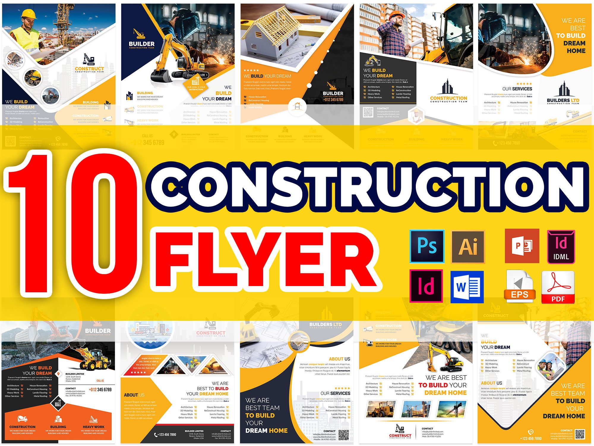 10 Construction Flyer | Construction Flyer Design, Construction Flyers ...