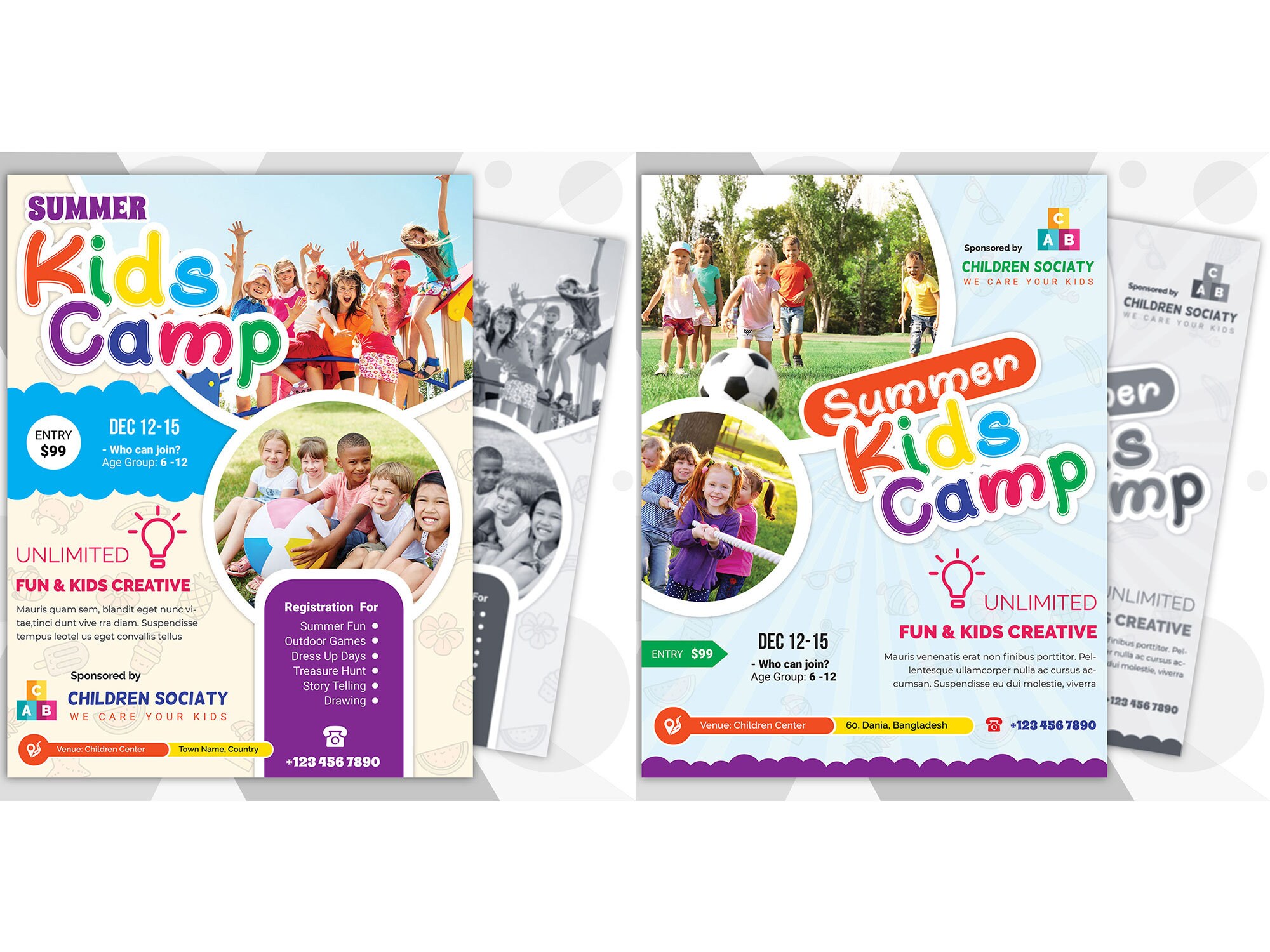 Kids Summer Camp Flyer Template | 10 Designs (PSD, Ai, DOCX, PPTX) - Etsy