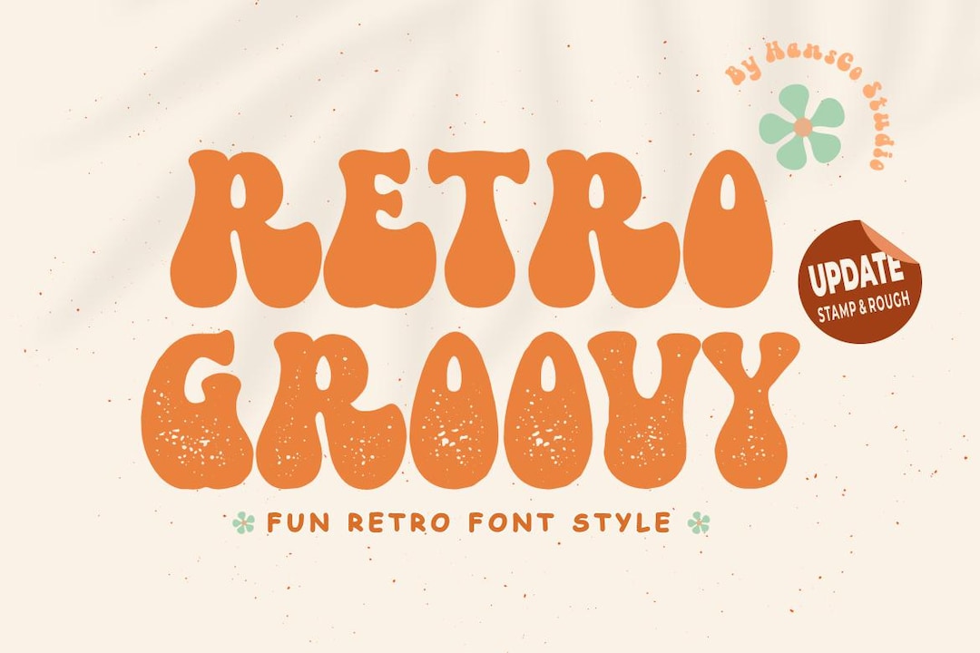 Retro Groovy Fonts SVG, DXF, OTF, Ttf Fonts Procreate, Fonts Cricut ...