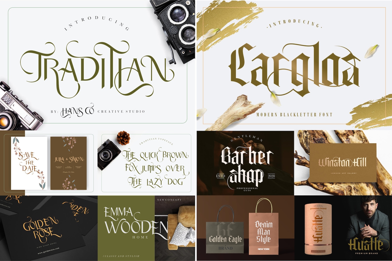 Vintage Fonts Bundle Typeface Retro Font Modern Vintage - Etsy