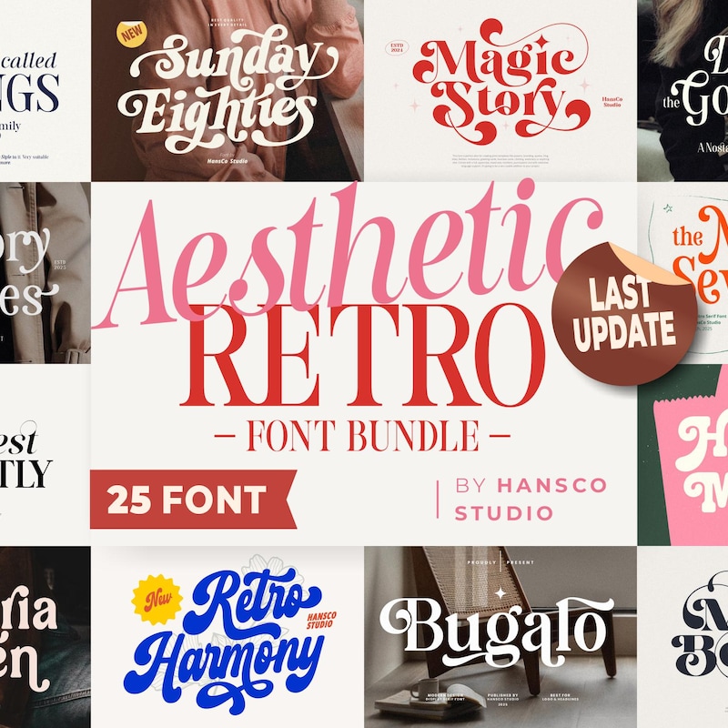 80s Font Canva - Etsy
