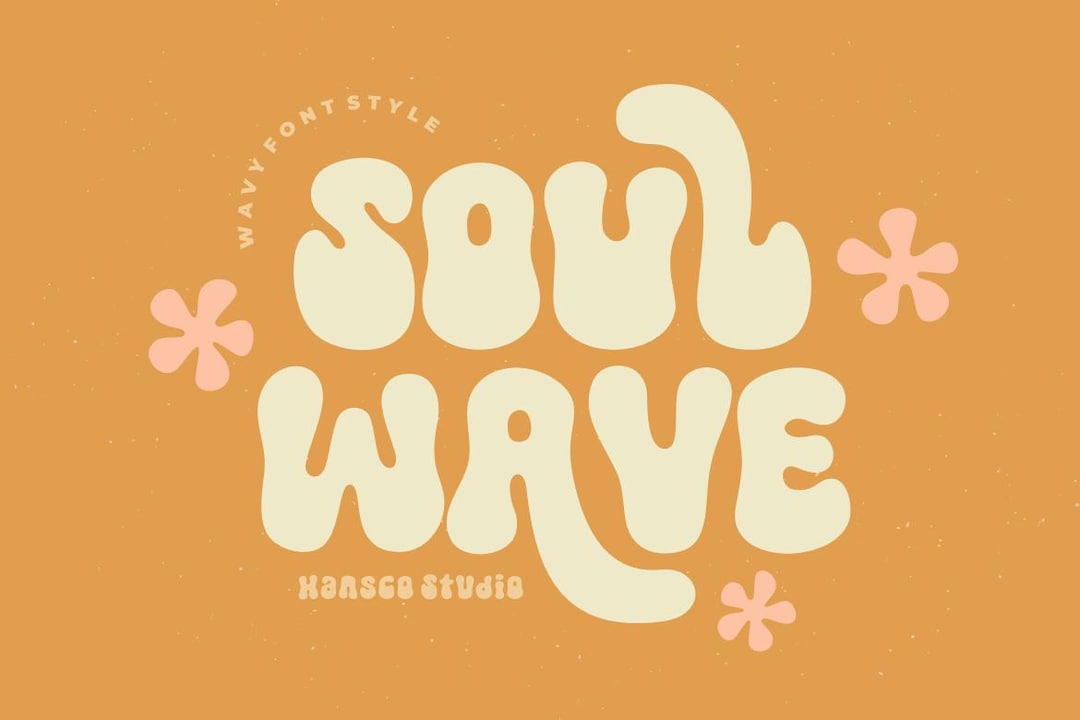 Soul Wave Font, Retro Wavy Font SVG, DXF, OTF, Ttf Fonts Procreate ...