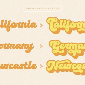 Happy Monday Fonts, Retro Groovy Fonts SVG, DXF, OTF, Ttf Fonts Procreate, Fonts Cricut, Fonts ...