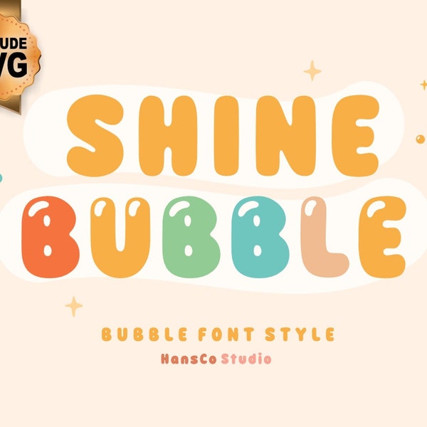 Bubble Letter Font - Etsy