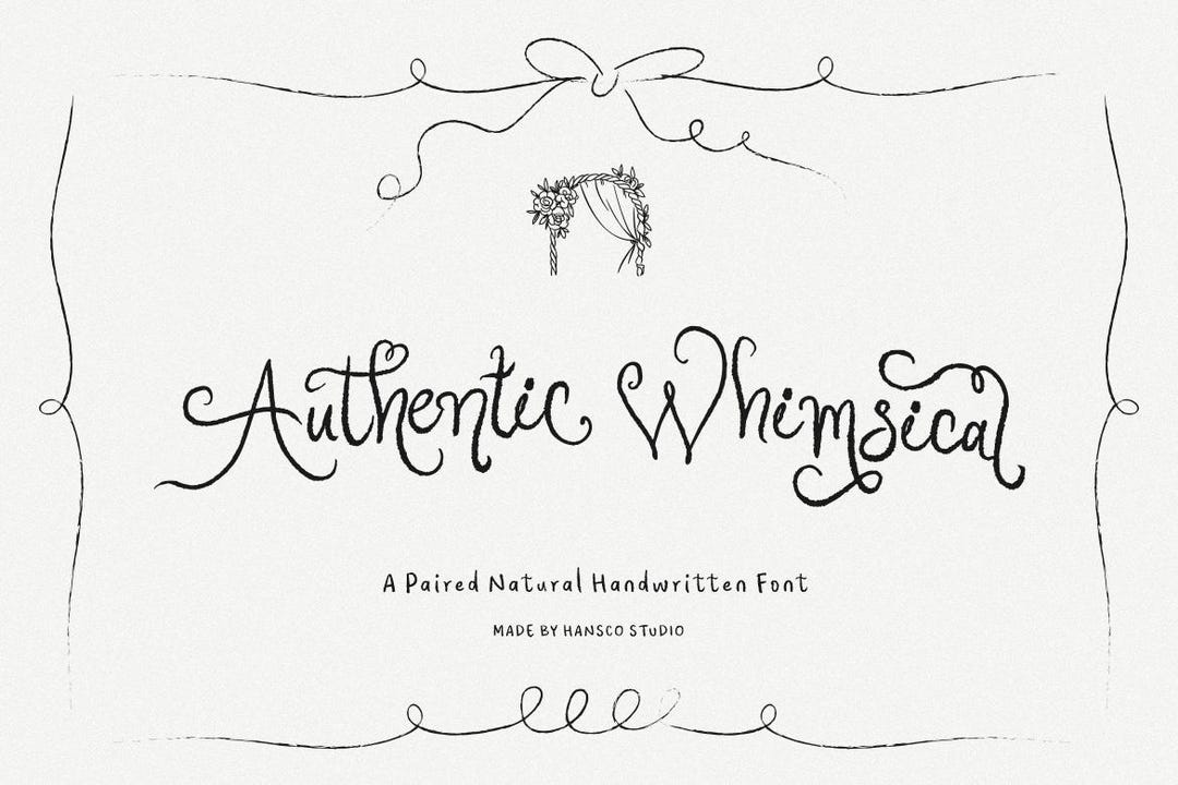 Authentic Whimsical Font, Fantasy Font, Fancy Font, OTF, TTF, Fonts ...