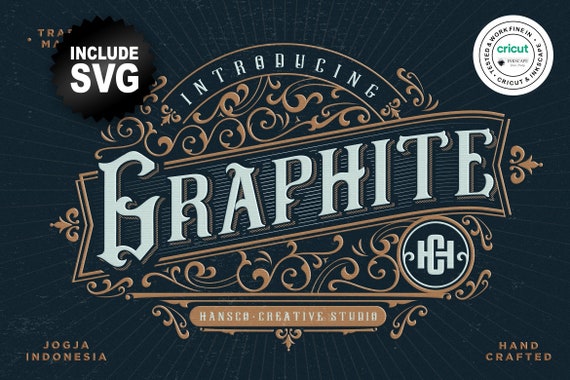 Graphite Font SVG DXF OTF Ttf Fonts Procreate Fonts - Etsy