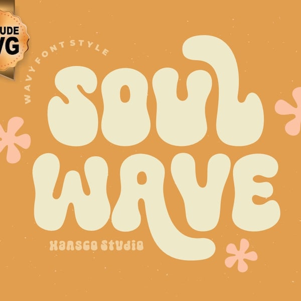 Wavy 70s Font - Etsy