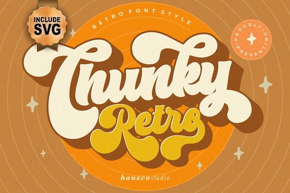 Chunky Retro Font Vintage Font Retro Font Playful Font - Etsy