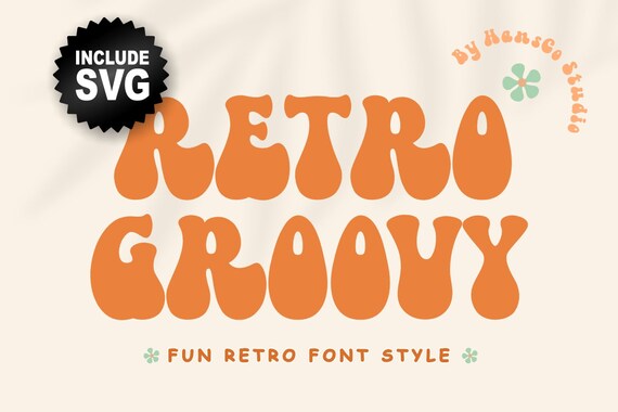 Retro Groovy Fonts SVG DXF OTF Ttf Fonts Procreate - Etsy UK