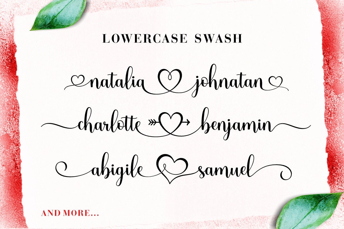 Madelyn Heart Font Cursive Font SVG DXF OTF Ttf Fonts | Etsy UK
