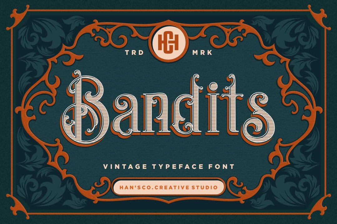 Bandits Font | SVG, DXF, OTF, Ttf | Fonts Procreate, Fonts Cricut ...