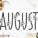 August Font Flower Font Monoline Font Crafting Font - Etsy