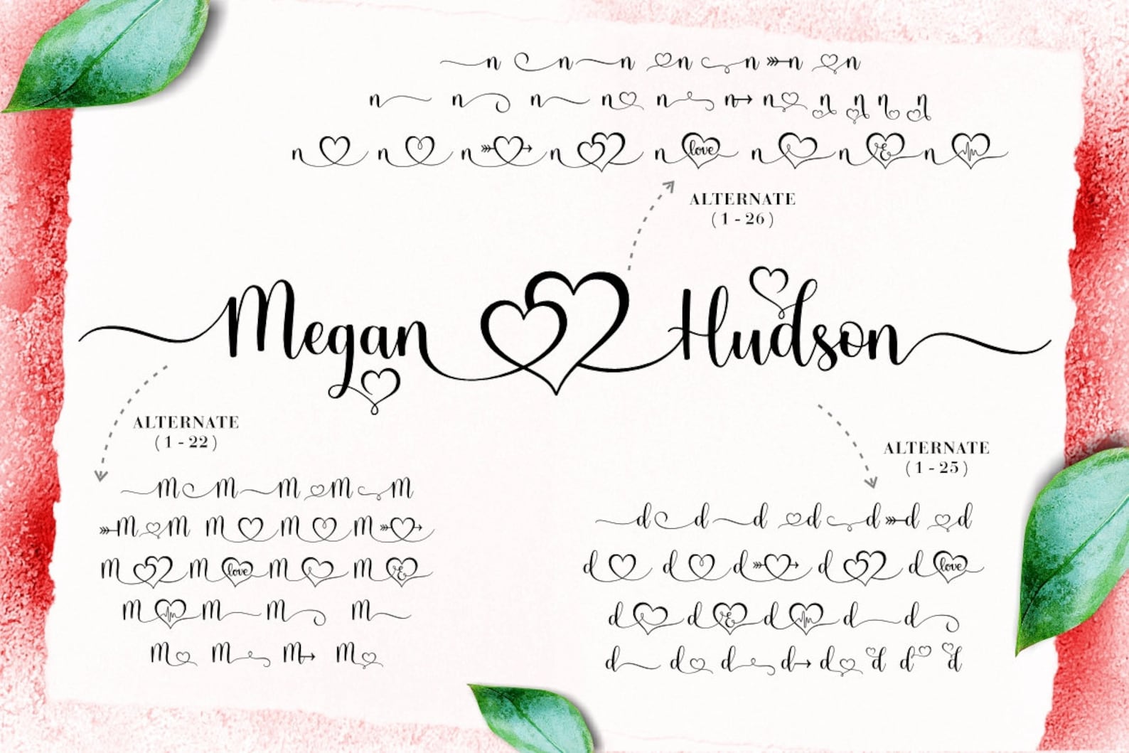 Madelyn Heart Font, Cursive Font | SVG, DXF, OTF, Ttf | Fonts Procreate ...