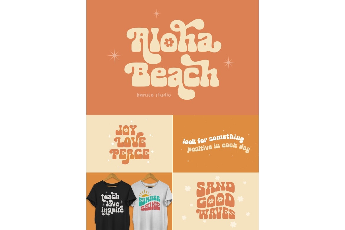 Retro Groovy Font Bundle | OTF, TTF, Svg, Dxf Fonts Retro Bundles ...