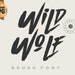Wild Wolf Font Brush Font SVG DXF OTF Ttf Fonts - Etsy