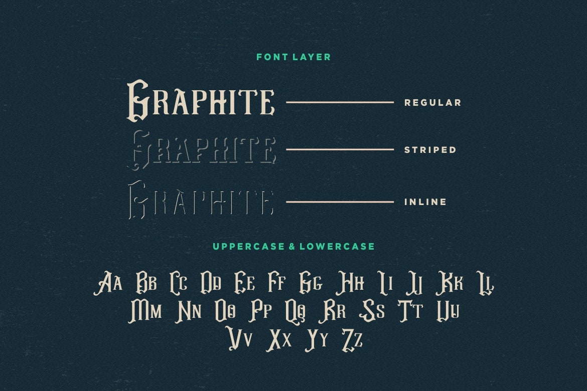 Graphite Font SVG DXF OTF Ttf Fonts Procreate Fonts - Etsy Canada