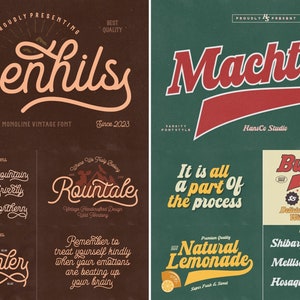 Vintage Fonts Bundle Typeface | Retro Font | Modern Vintage ...