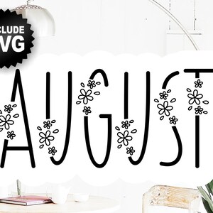 August Font, Flower Font, Monoline Font, Crafting Font, Gorgeous ...