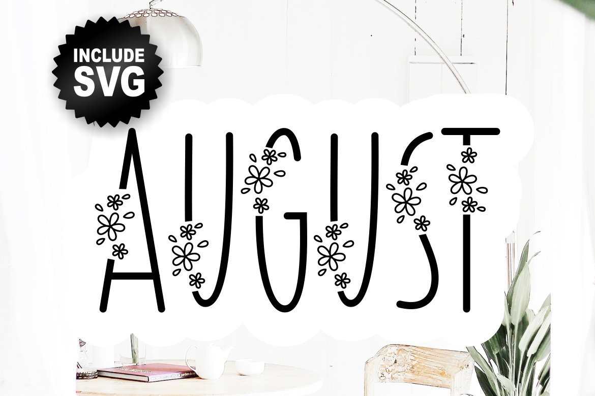 August Font Flower Font Monoline Font Crafting Font - Etsy
