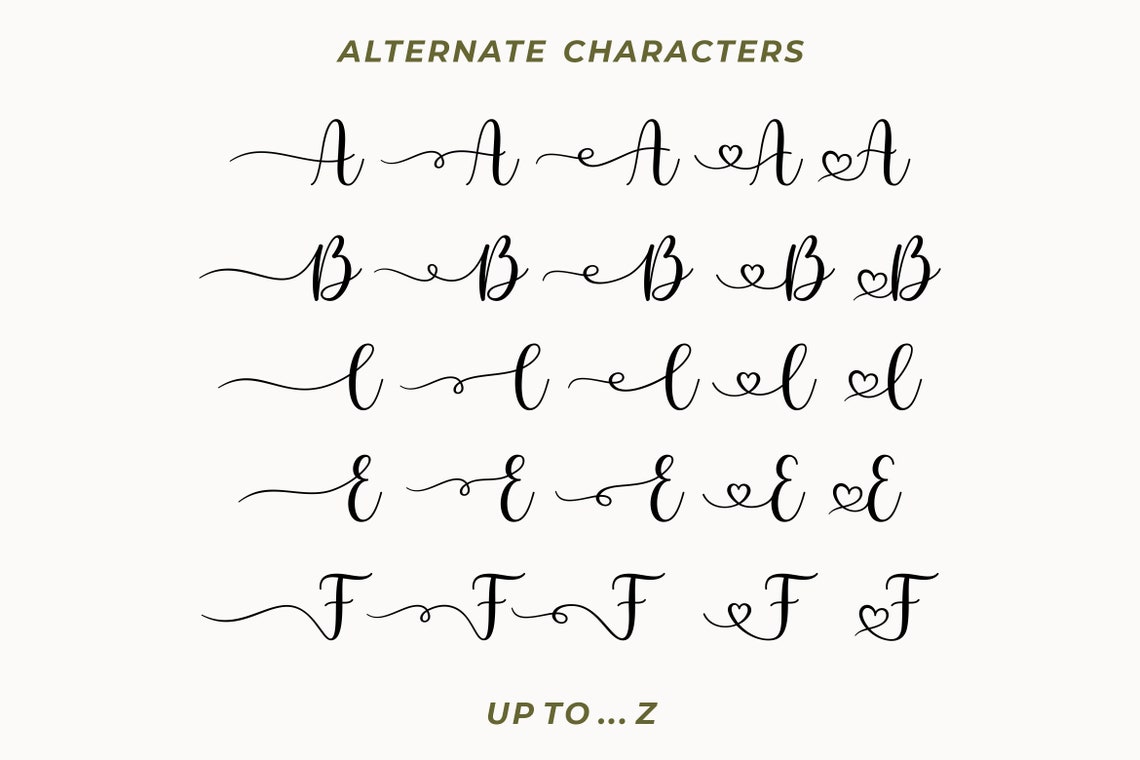 Samantha Calligraphy Font Cursive Font SVG DXF OTF Ttf | Etsy UK