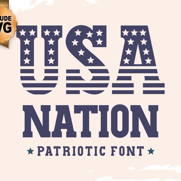 Patriotic Font - Etsy
