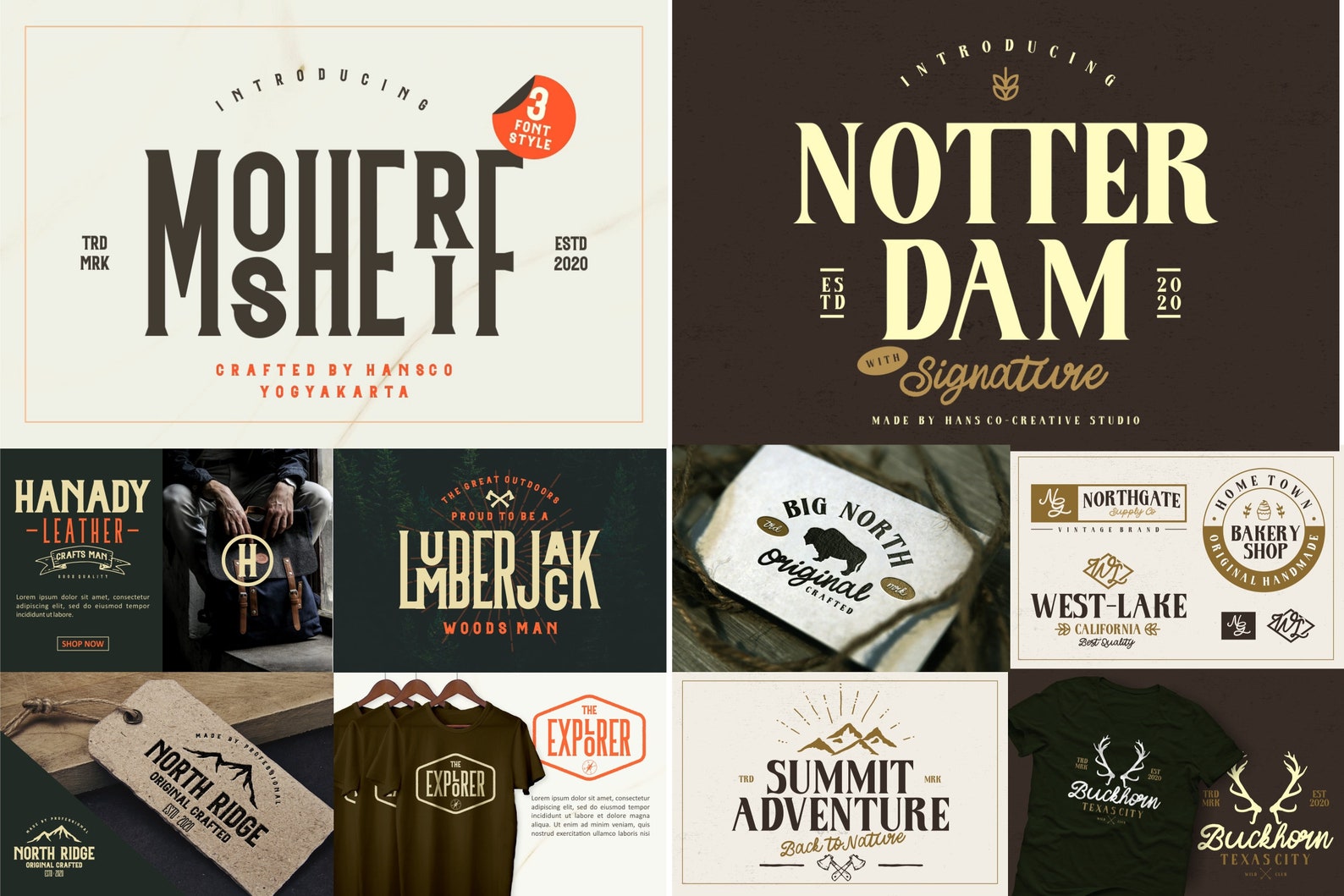 Vintage Fonts Bundle Typeface Retro Font Modern Vintage - Etsy