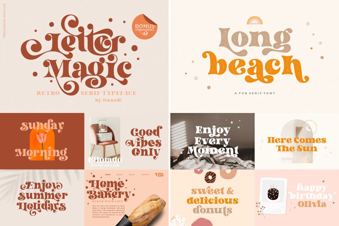 Retro Groovy Font Bundle OTF TTF Svg Dxf Fonts Retro - Etsy UK