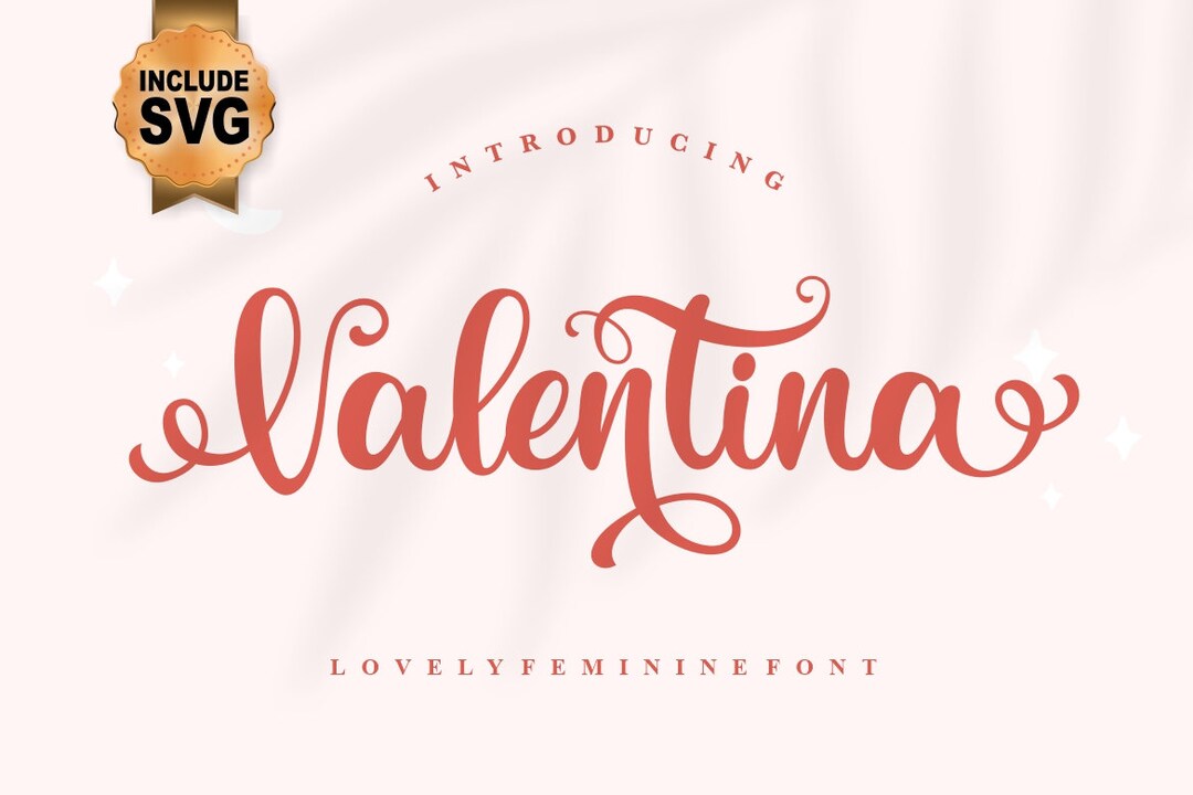 Valentina Font, Love Fonts, Swirl Font, Cursive Curly Font, Font With ...