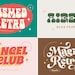 Retro Groovy Font Bundle OTF, TTF, Svg, Dxf Fonts Retro Bundles, Fonts ...