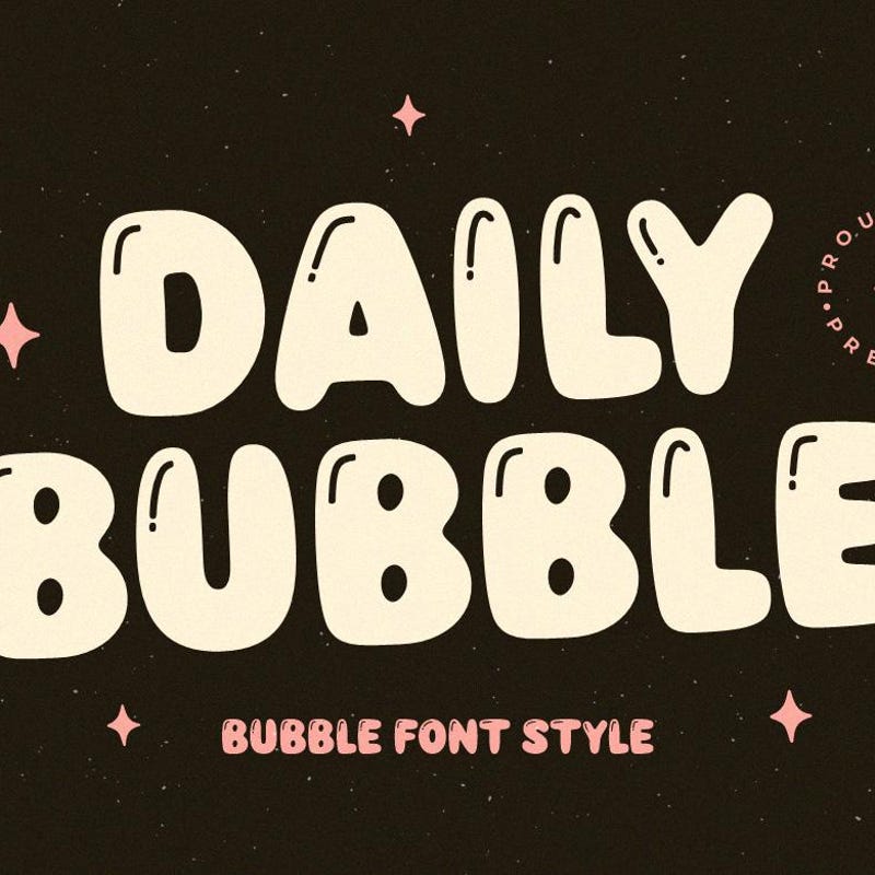 Retro Bubble Font - Etsy