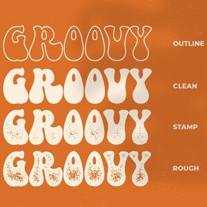 Retro Groovy Fonts SVG, DXF, OTF, Ttf Fonts Procreate, Fonts Cricut, Fonts Download, Fonts ...