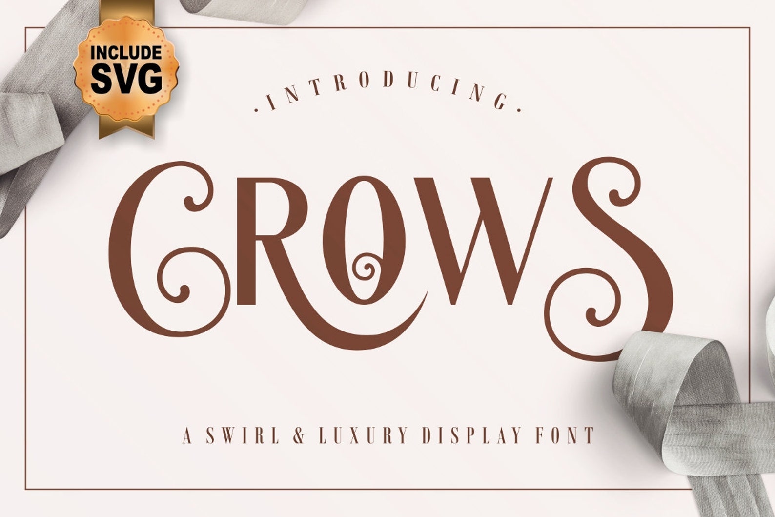 Crows Font Curly Serif Font SVG DXF OTF Ttf Fonts - Etsy