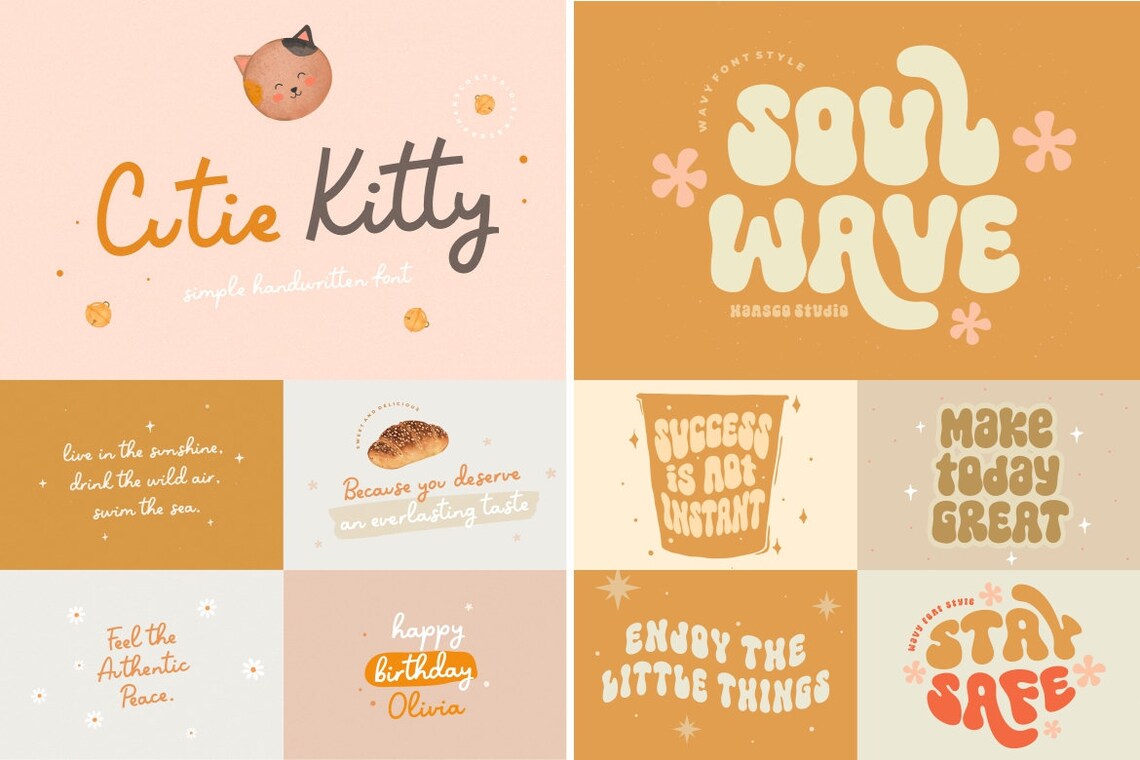 Retro Groovy Font Bundle OTF TTF Svg Dxf Fonts Retro - Etsy Australia