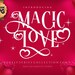 Magic Love Heart Font Cursive Font SVG DXF OTF Ttf - Etsy