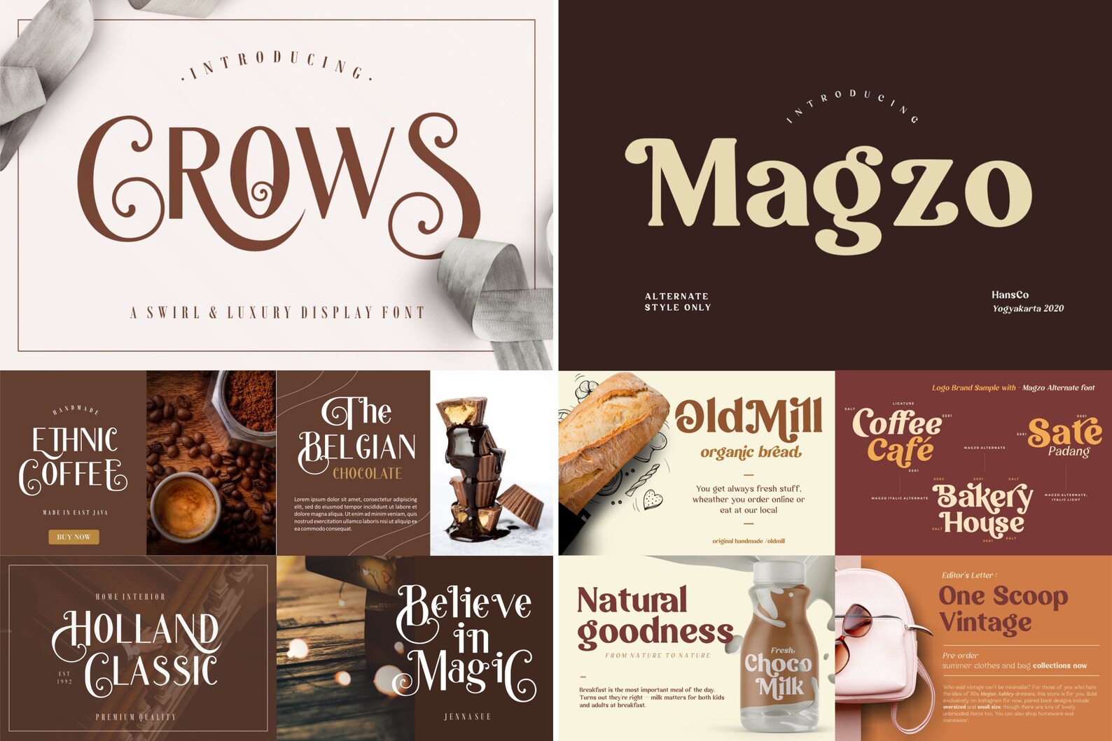 Vintage Fonts Bundle Typeface Retro Font Modern Vintage - Etsy