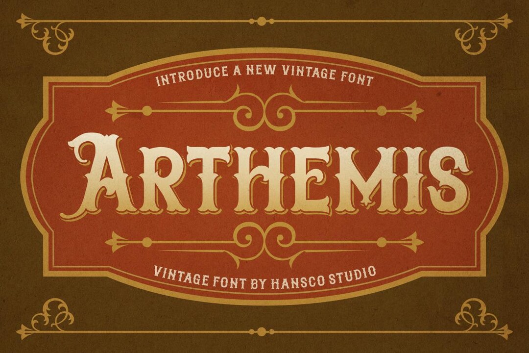 Arthemis Font | SVG, OTF, TTF | Fonts Procreate, Fonts Cricut, Vintage ...