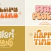 Retro Groovy Font Bundle OTF, TTF, Svg, Dxf Fonts Retro Bundles, Fonts ...