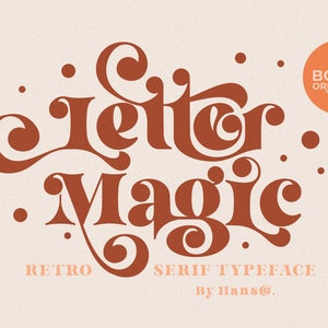 Letter Magic Font Vintage Font Retro Font Playful Font | Etsy
