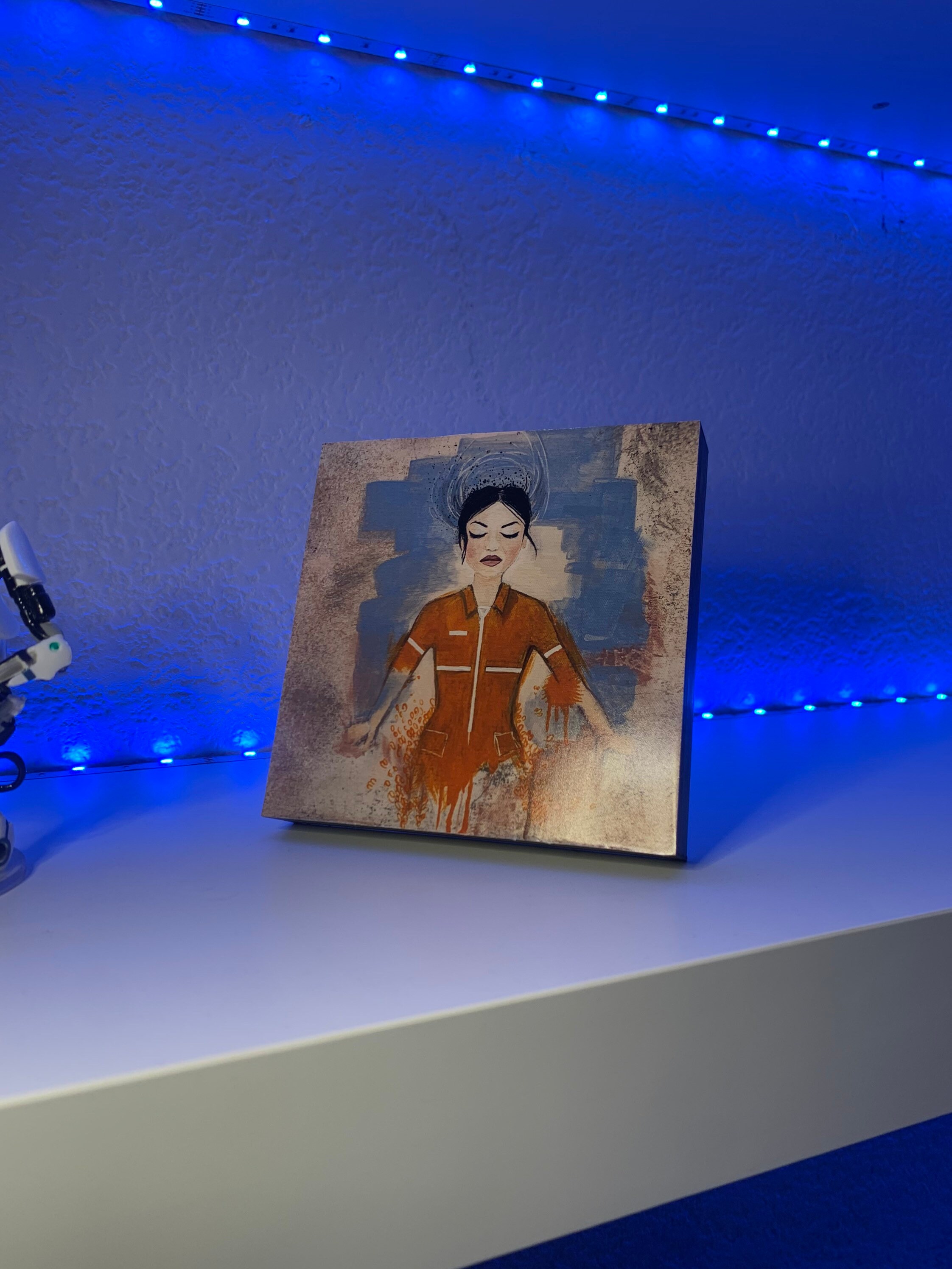Chell Mural From Portal 2 PC Game Recreation Handmade Art - Etsy
