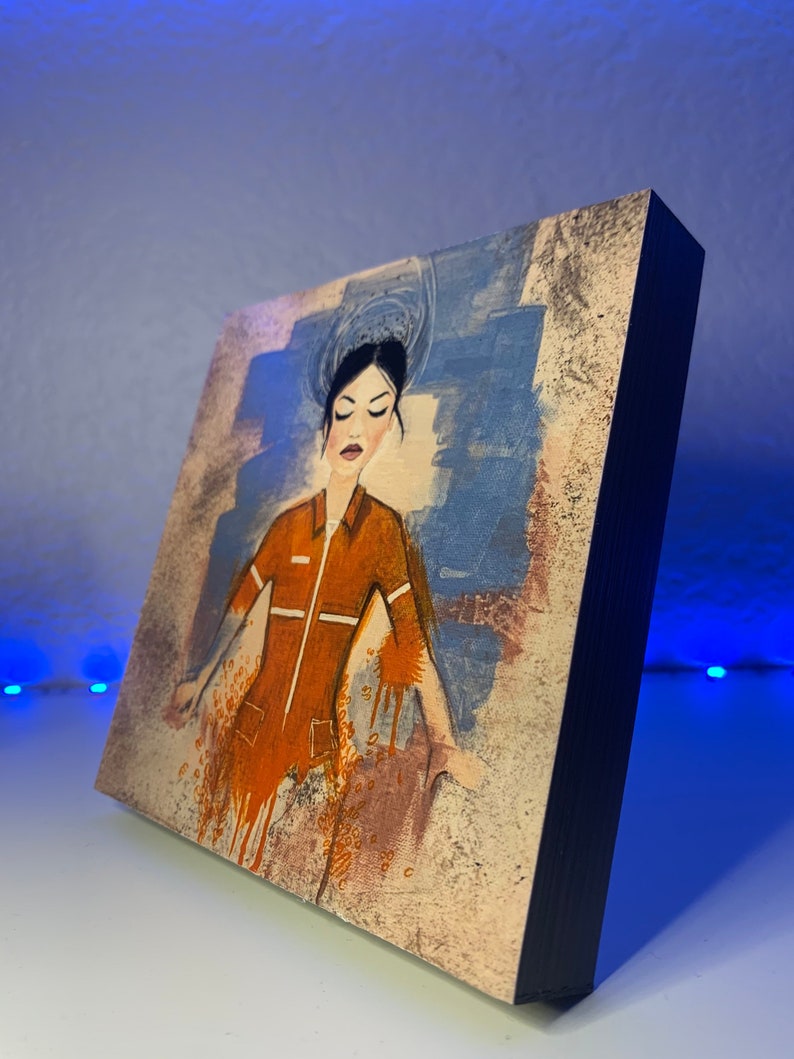 Chell Mural From Portal 2 PC Game Recreation Handmade Art - Etsy