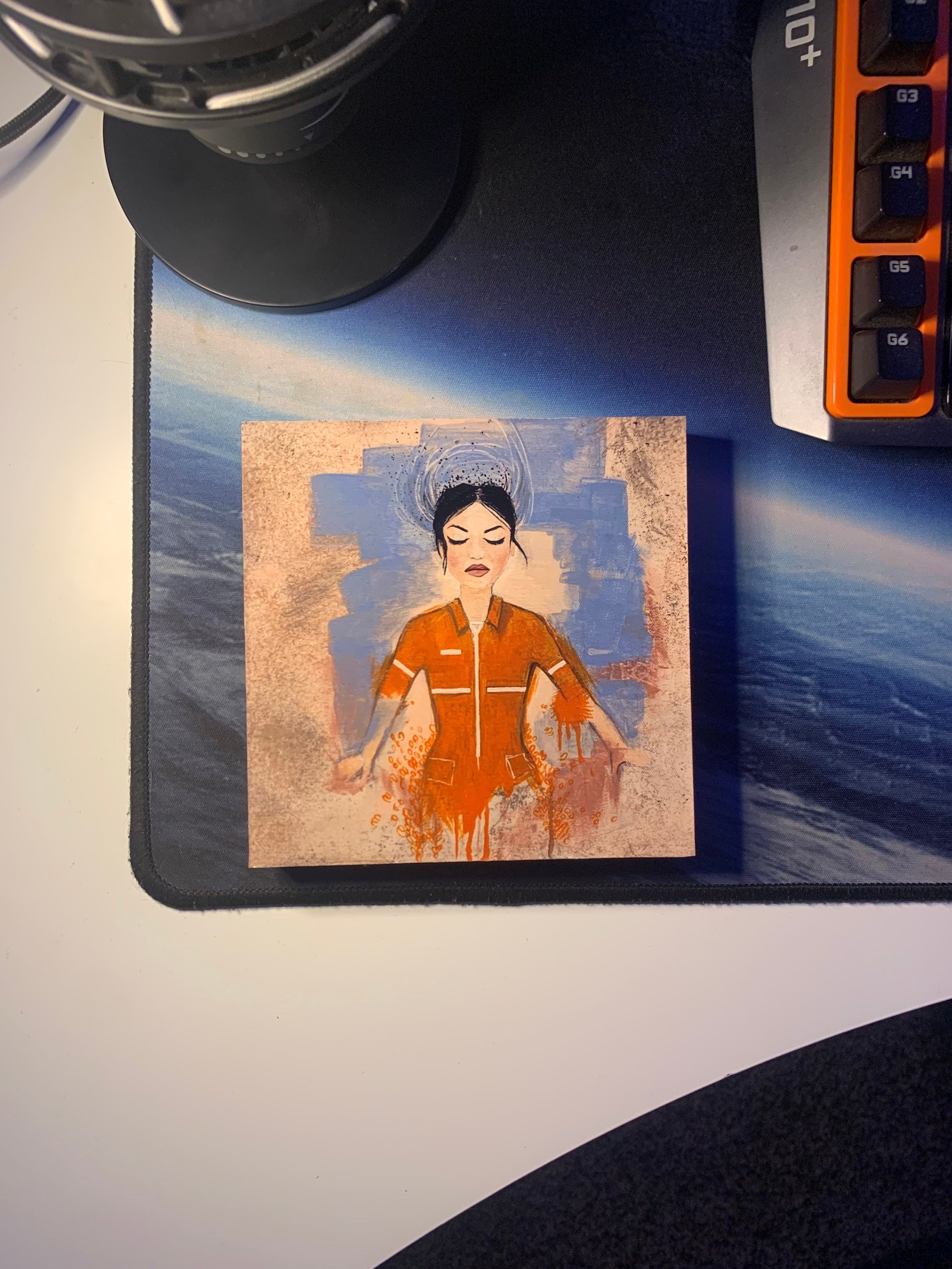 Chell Mural From Portal 2 PC Game Recreation Handmade Art - Etsy