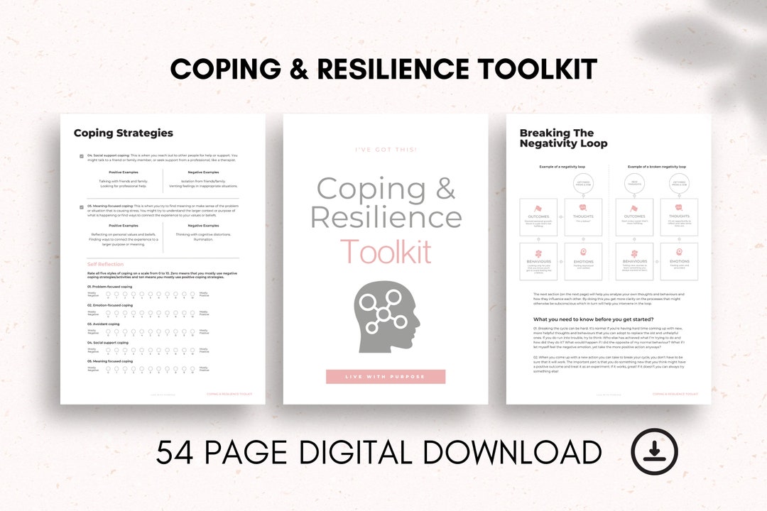Coping and Resilience Toolkit | Coping Strategies Worksheets | Self ...