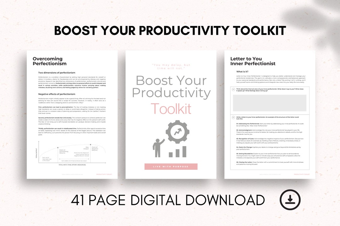 Boost Your Productivity Toolkit | Personal Development Worksheets ...