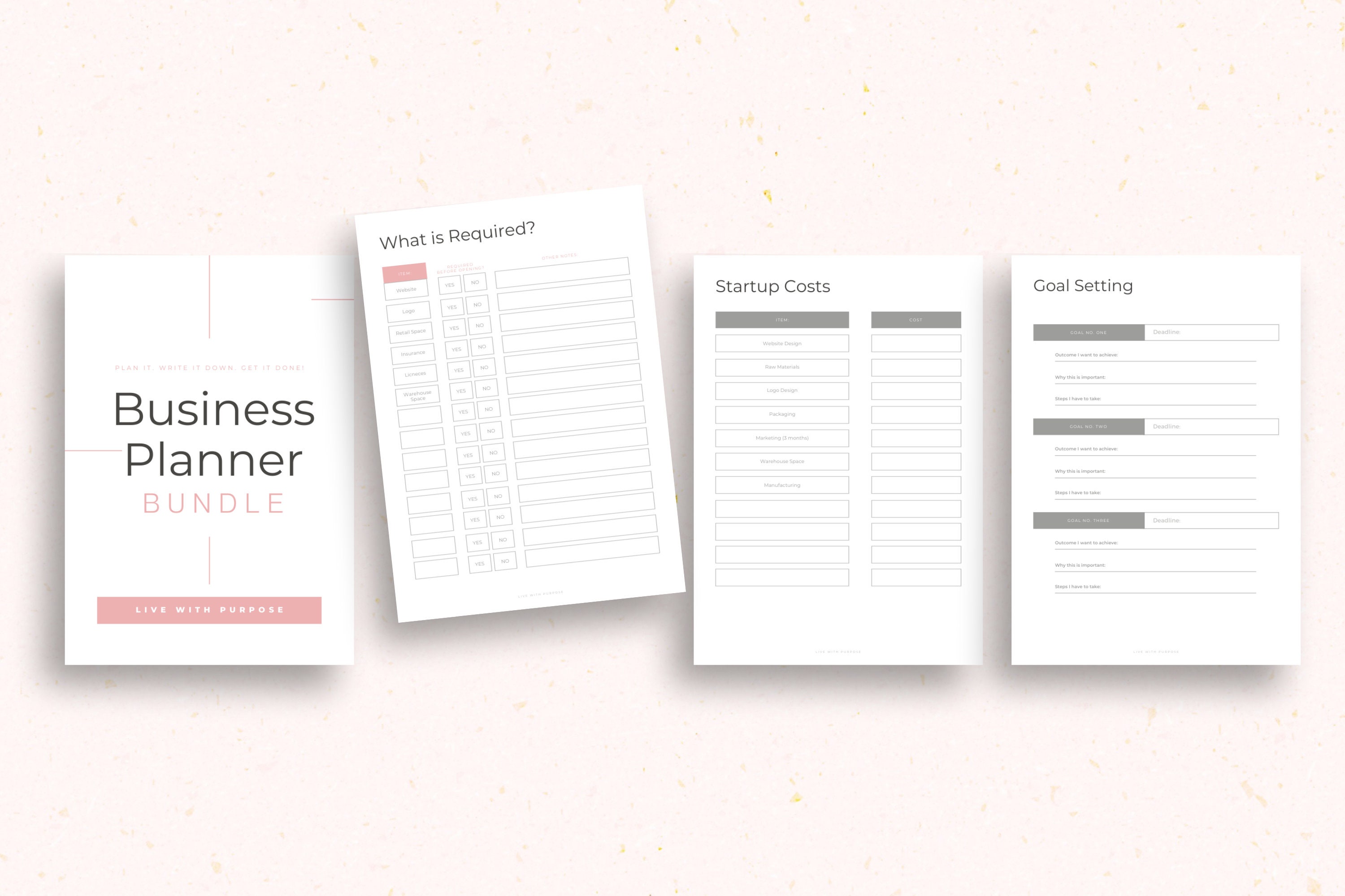 Business Planner Printable PDF Bundle Business Plan, Target Audience ...