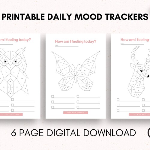 Printable Daily Mood Trackers Colouring Sheets Emotion - Etsy